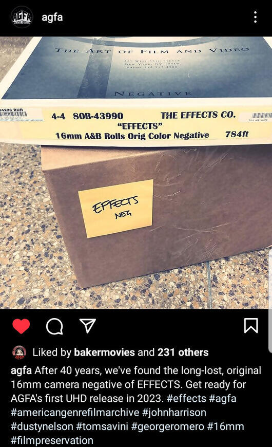 AGFA Discovers Lost Negative of Dusty Nelson's Effects, Announces First ...