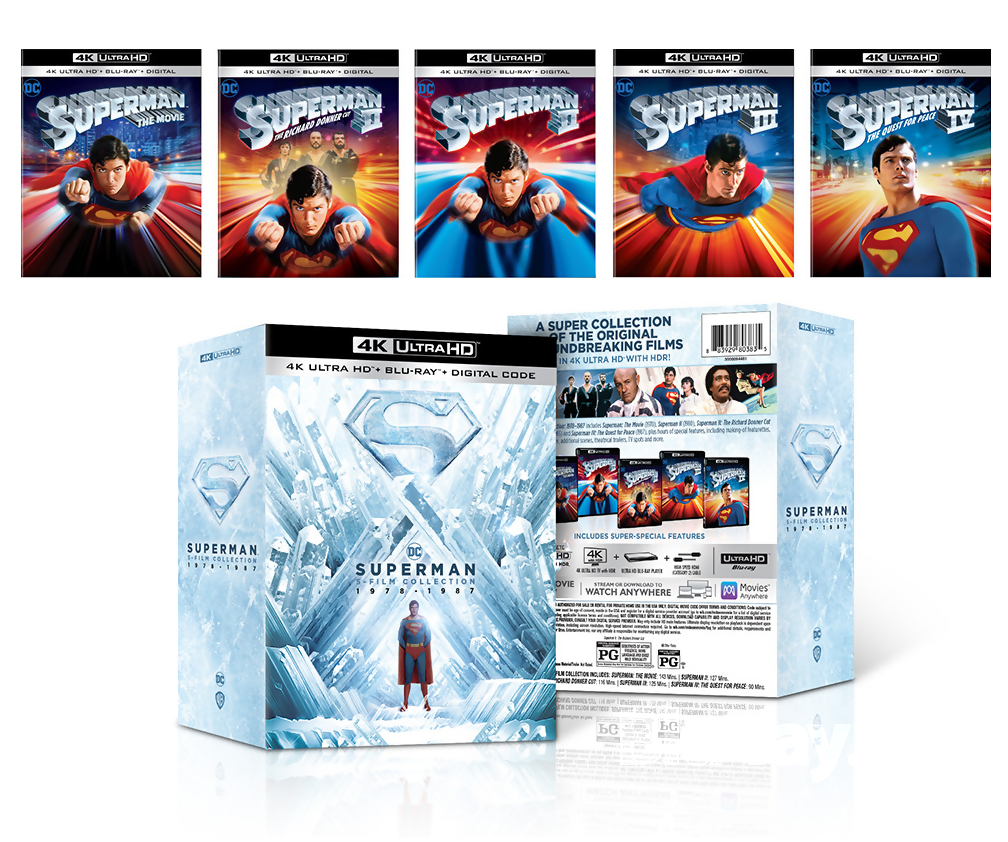 Warner: Superman I-IV 5-Film Collection 4K Blu-ray Detailed