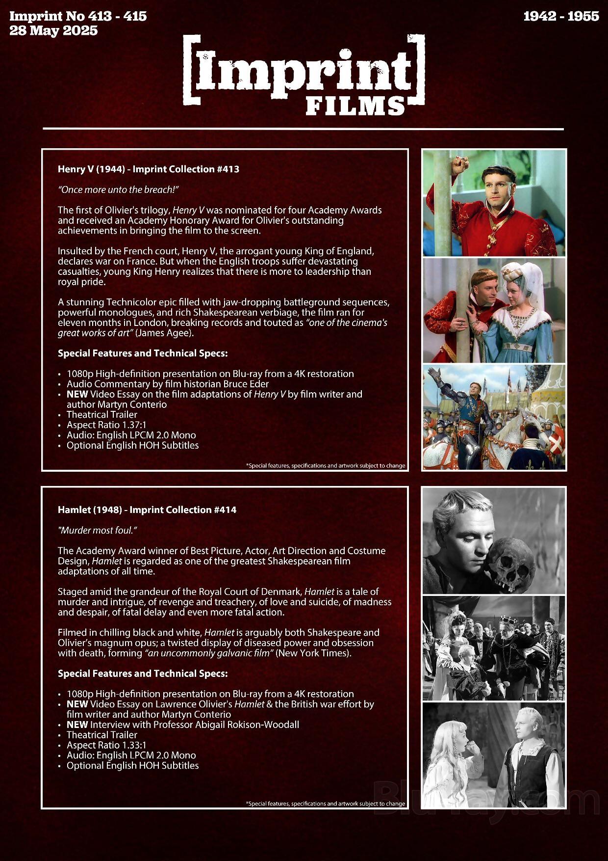 Imprint Films Announces May Releases