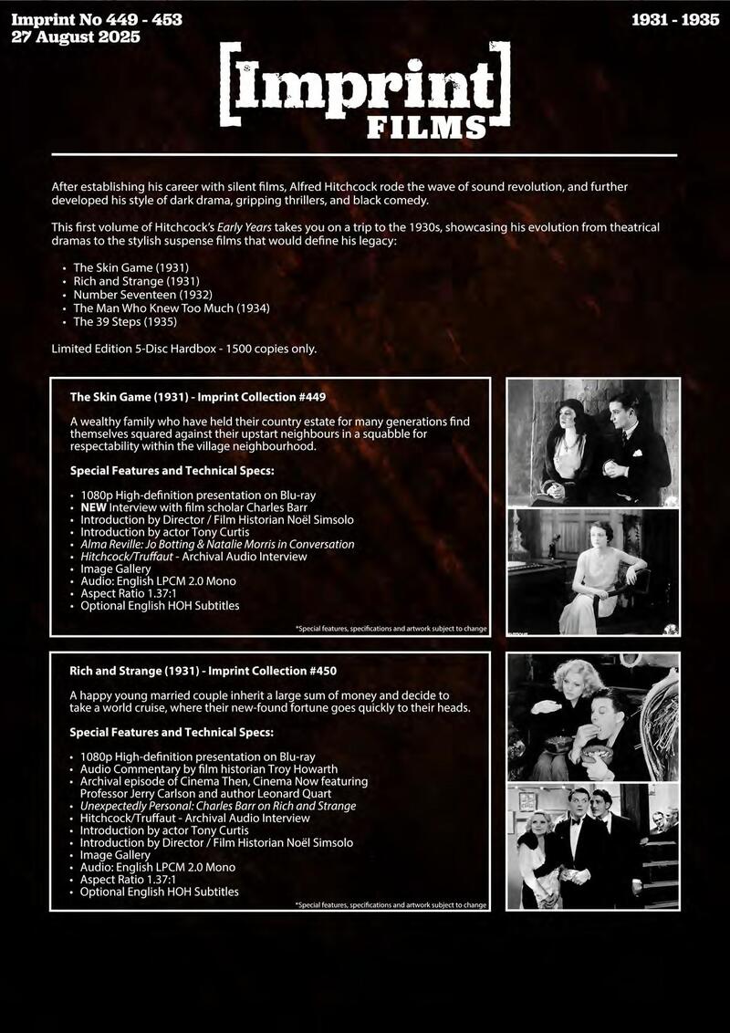 Imprint Films Announces September Releases