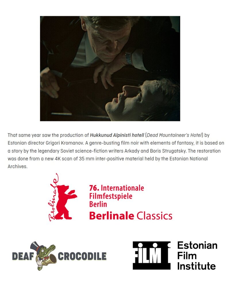 Dead Mountaineer's Hotel 4K Blu-ray